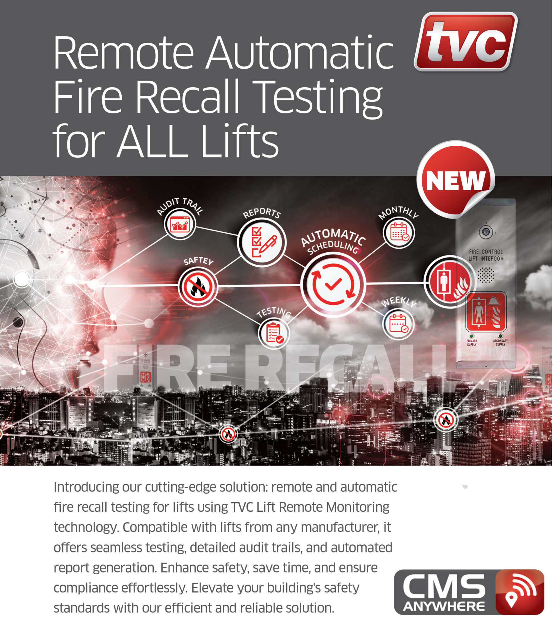 EMU Lift Monitoring CMS Anywhere Remote Monitoring Elevator - TVC